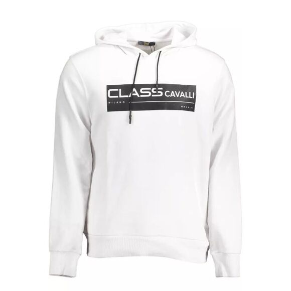 Cavalli Class | Sweaters | Cavalli Class Logo Hoodie Mmxx1 Men White ...